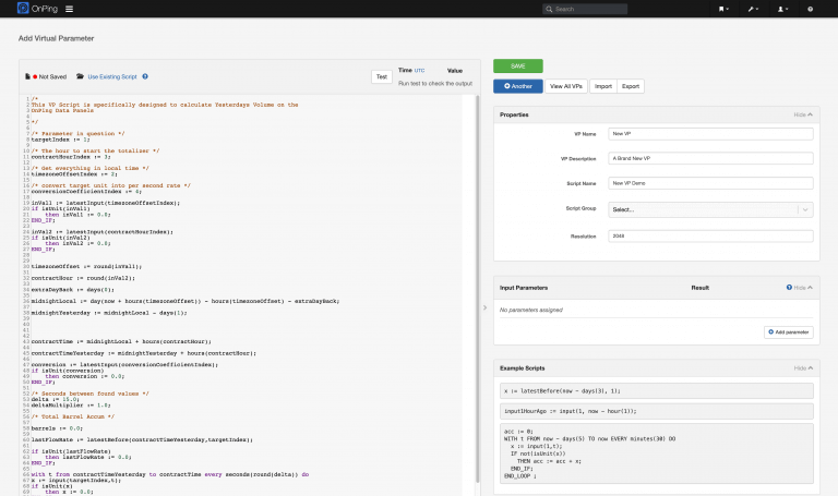 A New Look and Feel for Virtual Parameter Creation – OnPing Automation Platform