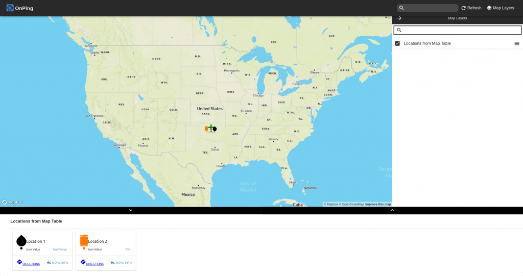 Create A Map Layer With A Custom Table Onping Automation Platform 3743