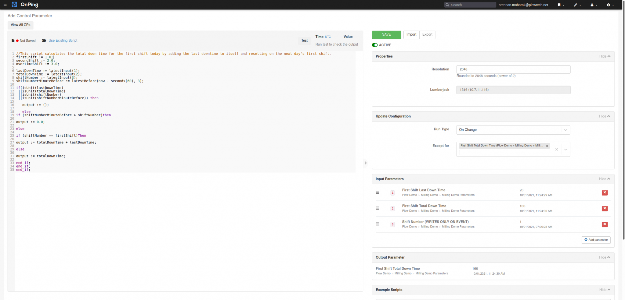 OEE Calculations and CPs – Feature Highlight – OnPing Automation Platform